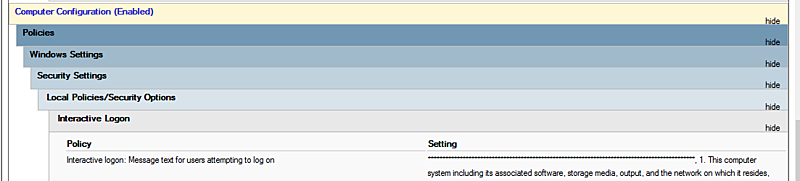 Configure Legal Notices On Domain Computers - Software & Applications - Spiceworks Community