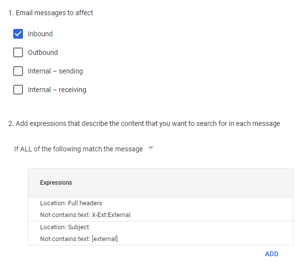 Setting an External Email Header Warning in Gmail GSuite - Software ...