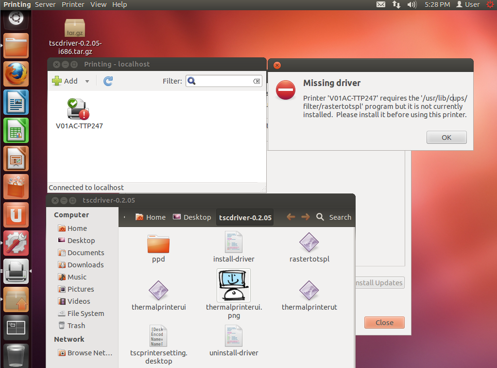 Ubuntu Desktop Missing Driver Error after Printer Install using PPD - Software & Applications ...