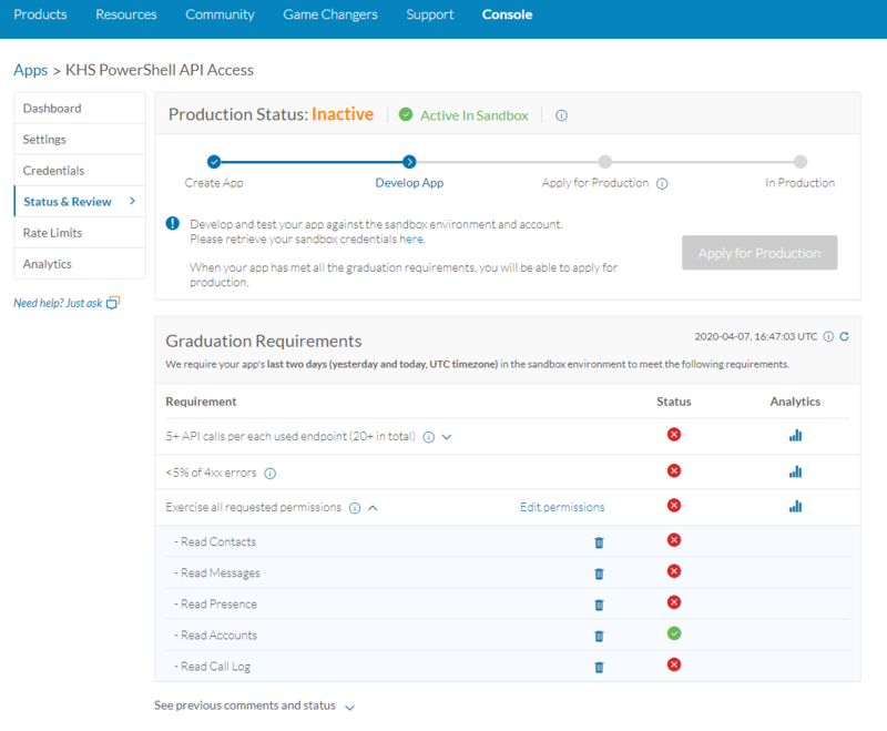 RingCentral API and PowerShell - Need to download user and extension ...