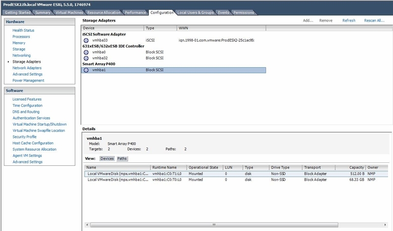 Trouble upgrading storage VMware ESXi 5.5 HP DL380 G5 - #9 by rh434 - Virtualization ...