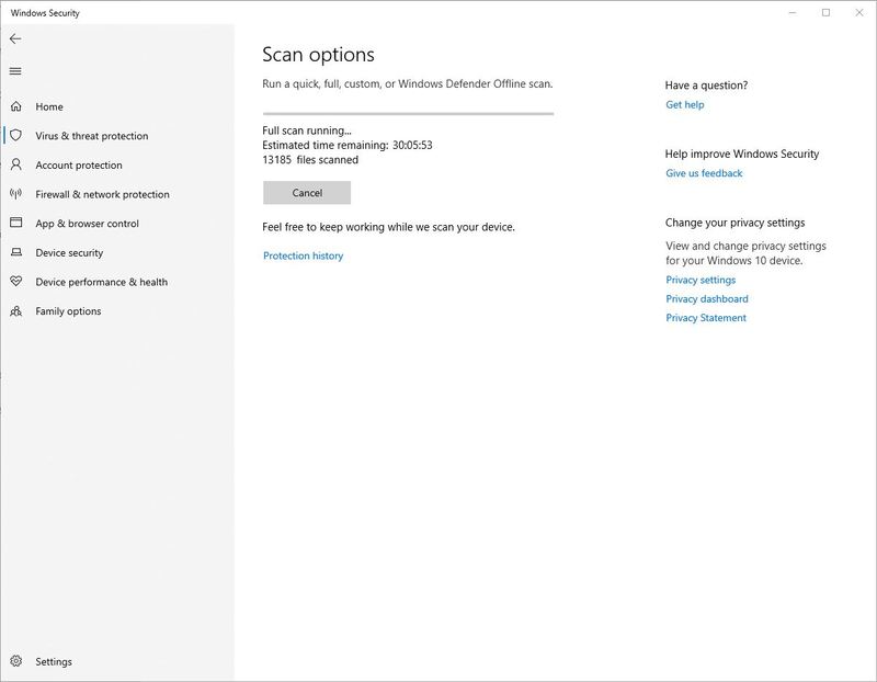 Windows Defender - Can I view the current scan status? - Software ...