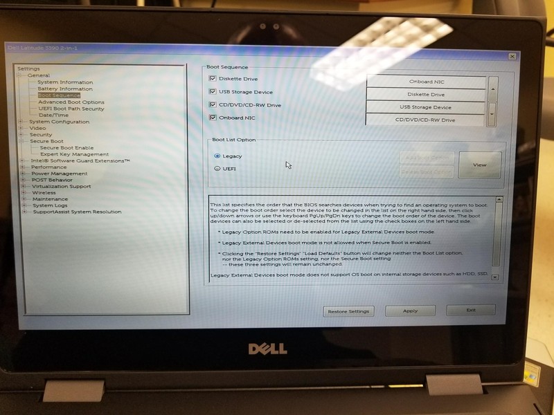 PXE boot Dell 3390 with D6000 Docking Station - Hardware ...