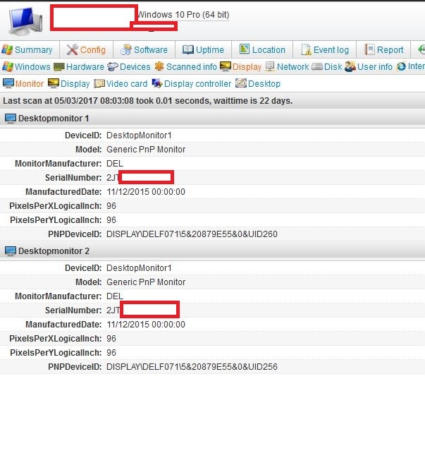 Gathering monitor serial number remotely for windows 10 machines ...