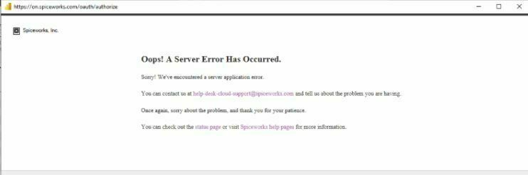 Power BI Oops ! A Server Error Has Occurred. - Spiceworks Support - Spiceworks Community