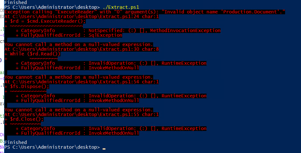 Help with Powershell script to extract an SQL document - Programming & Development - Spiceworks ...