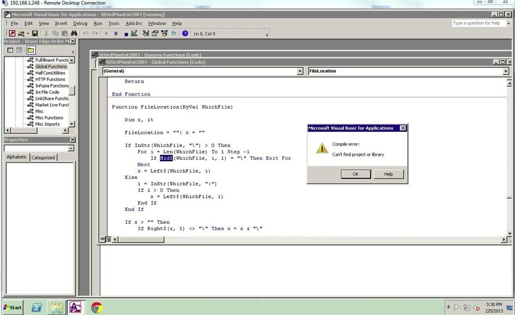Microsoft Access Compile Error when opening directly - Databases - Spiceworks Community