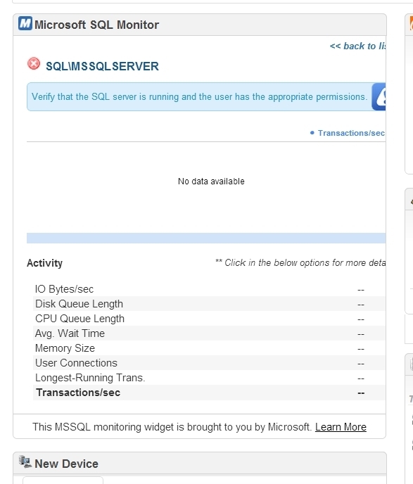 Microsoft SQL Monitor - Verify that the SQL server is running - Spiceworks Support - Spiceworks ...