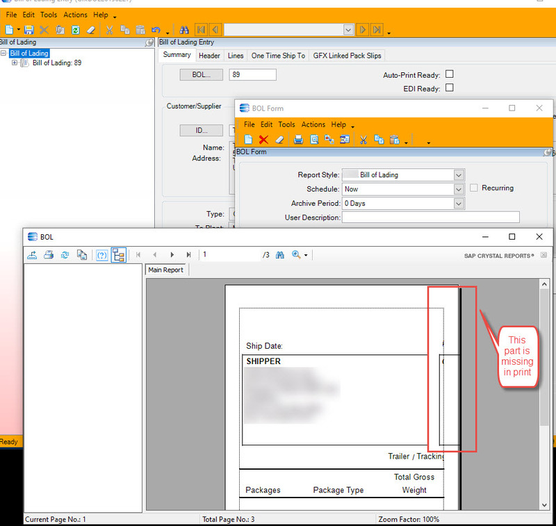 Epicor 9 Crystal Report Print Preview Cut Off Page Right Side For Some Users Software