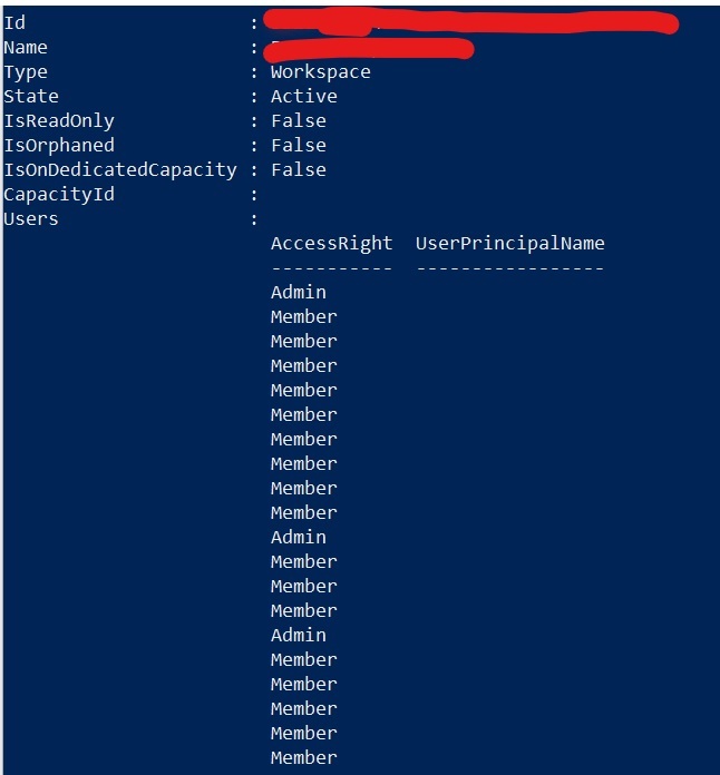 List all workspaces a single PBI user is member off using PS PowerBIMgmt - Programming ...
