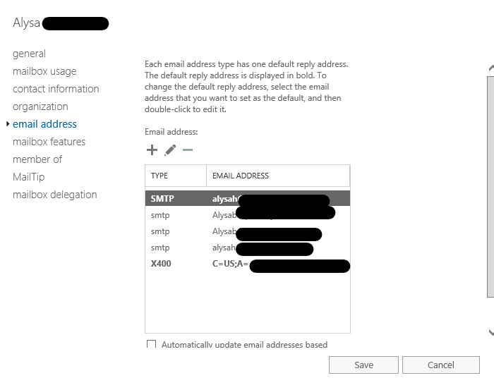 Email address change in Exchange 2016 with AD - Software & Applications ...