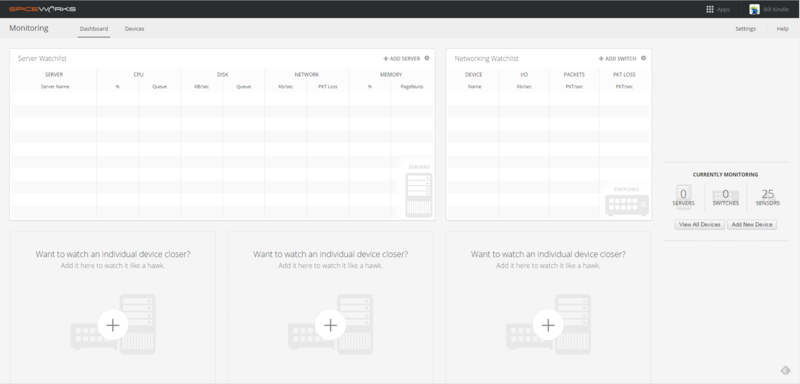Spiceworks Network Monitor Dashboard Gone Spiceworks Support