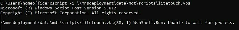 MDT Litetouch vbs script error - Software & Applications - Spiceworks Community