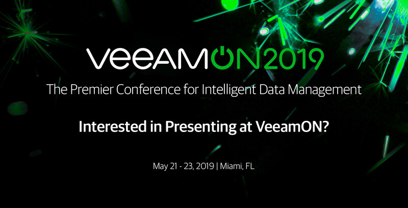 Become a presenter at VeeamON 2019 - Miami - Veeam Software ...