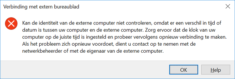 Remote Desktop cannot verify the identity of the remote computer (time ...