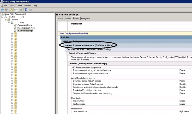 Internet Explorer Maintenance missing in GPO edit mode - Software ...