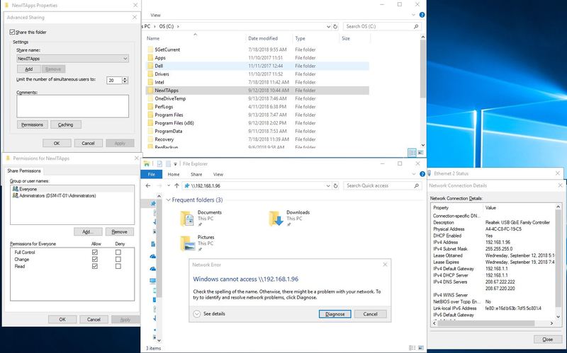 Shared Folder issue - Networking - Spiceworks Community