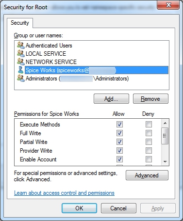 Set WMI Security via login script / GPO - Spiceworks Support - Spiceworks Community