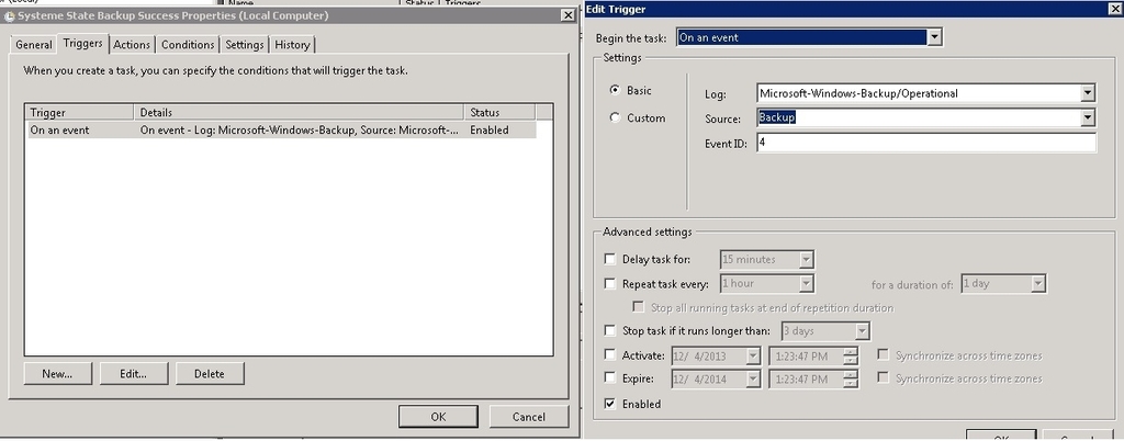 Task Scheduler Mail Trigger by Event - Windows - Spiceworks Community