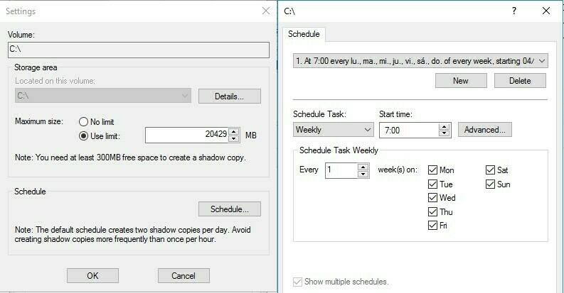 Shadow Copies: C drive keeps only the daily copy - Software ...