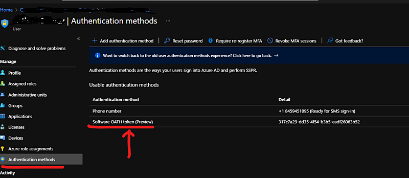Azure AD "Software OATH token (Preview)" where did it come from? need ...