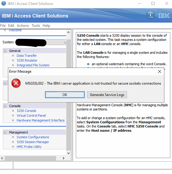 IBM i Access Client AS400 Console will not connect - Hardware & Infrastructure - Spiceworks ...