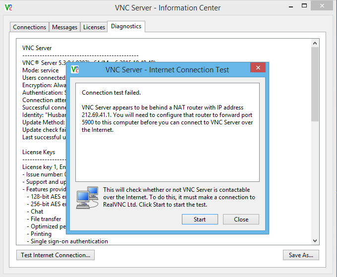 Connecting to VNC Server (5.x and before) over the Internet - Software ...