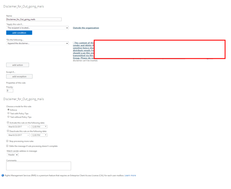 disclaimer not working with pop3 configured clients (Exchange 2016) - Collaboration - Spiceworks ...