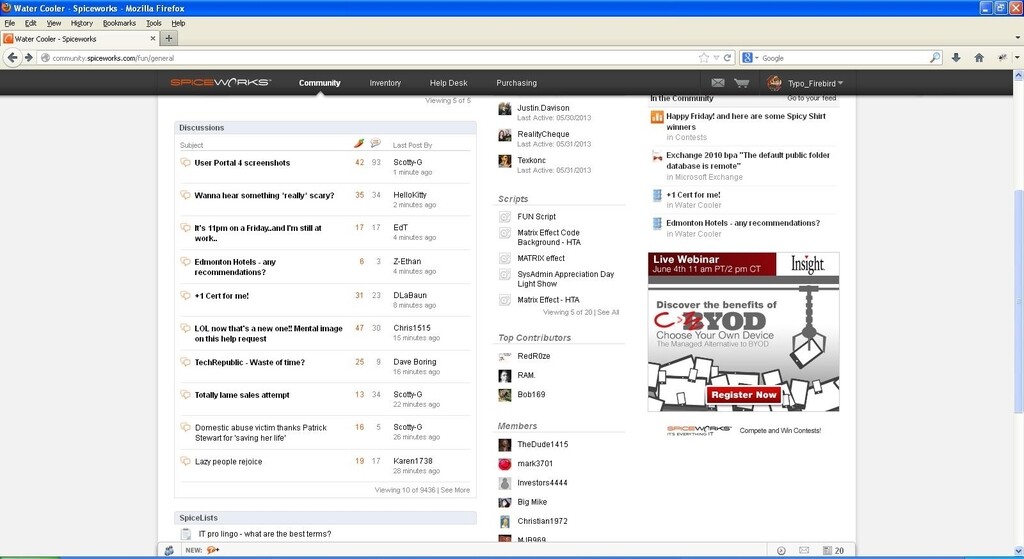 Visual disconnect between general page and actual forum for new posts - Spiceworks Support ...