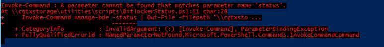 Trying To Run Ps Script To Check Bitlocker Status Of Machines In Specific Ad Ou Programming