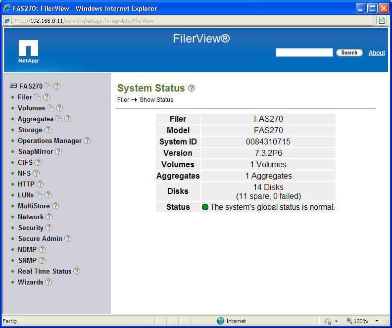 NETAPP FAS 270 Health Check up - Data Storage, Backup & Recovery ...