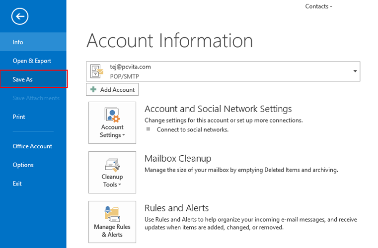 How to export contacts from outlook 2013 to Vcard - Collaboration ...