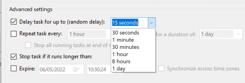 Delay a scheduled Task in seconds (instead of mins) - Programming ...