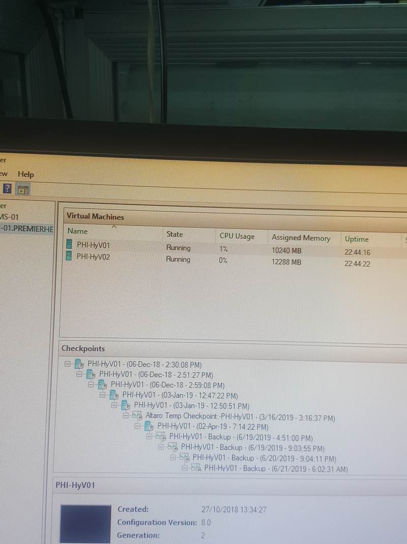 Hyperv Issues Help Too Many Checkpoints Created Windows