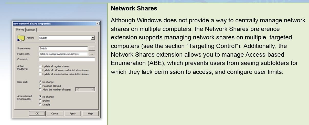 Windows server 2008 R2 SP1: i can not find "network share" in GPO preferences. - Software ...