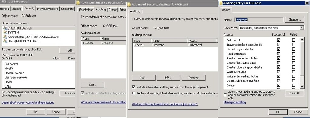 What is the Event id for File & folder creation in Window Server 2008 ...