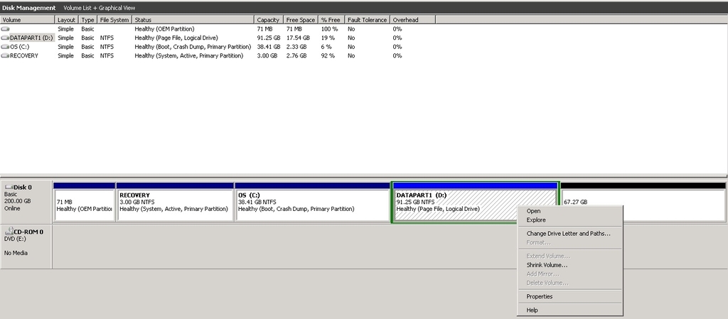 Can't extend system partition on server 2008 R2 by any means? - Windows - Spiceworks Community