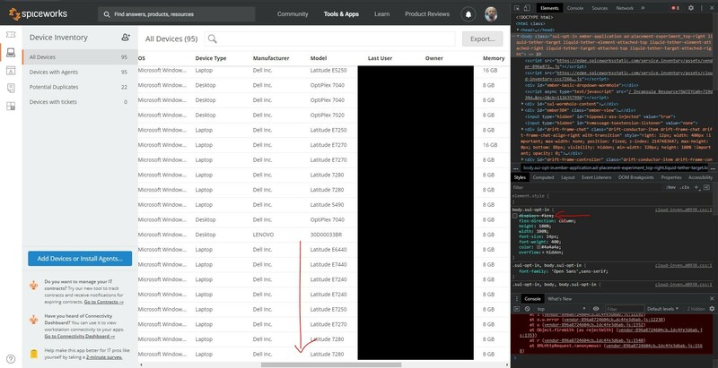 Problem with Spiceworks inventory Cloud page layout. - Spiceworks Support - Spiceworks Community