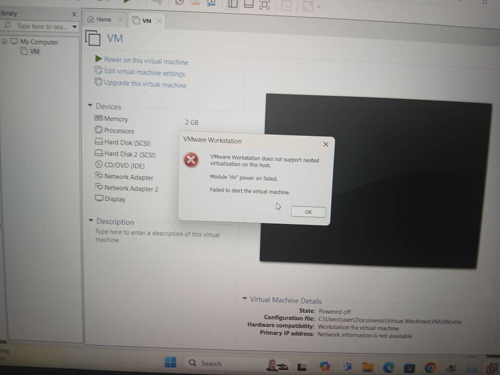 Virtualized Intel VT-x /EPT is not supported on this platform continue ...