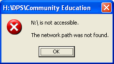 N:\ is not accessible error message - Windows - Spiceworks Community