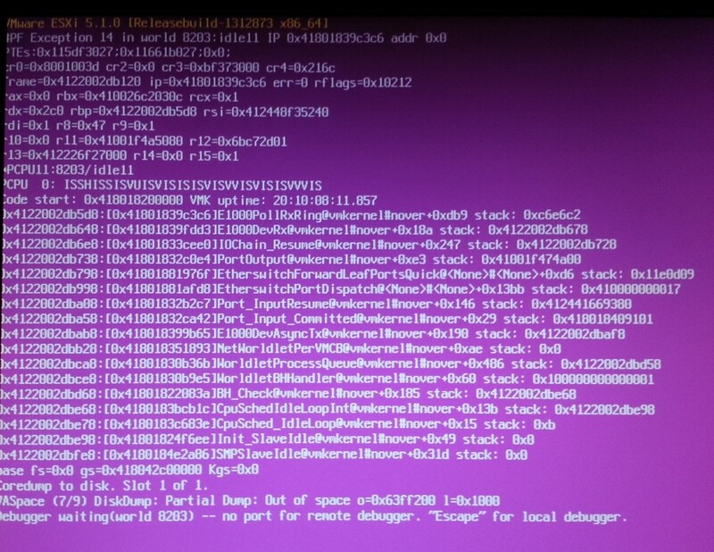 ESXi5, E1000, Server 2012 and the Purple Screen of Death (PSOD ...