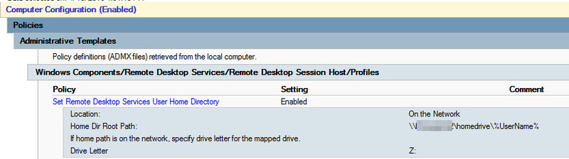 Old TS home folder group policy is conflicting with RDS home folder policy - Software ...
