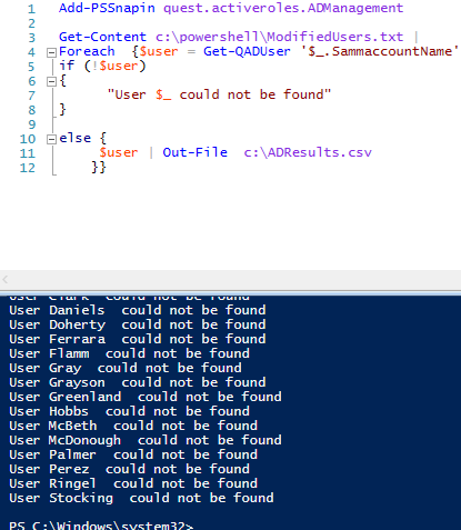 Verifying AD Users in Bulk - Programming & Development - Spiceworks Community