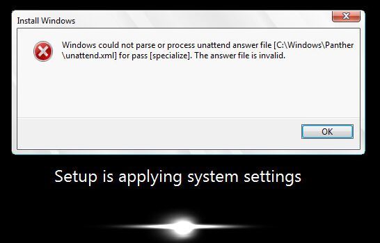 Image Deployment : Invalid unattend answer file - Software - Spiceworks Community