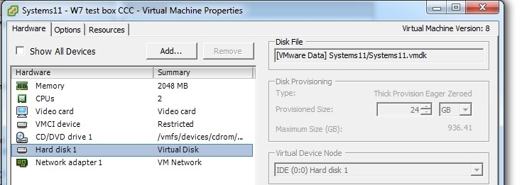 Is it possible to change the hard drive size of n ESXi VM? - #11 by Garnock12 - Virtualization ...