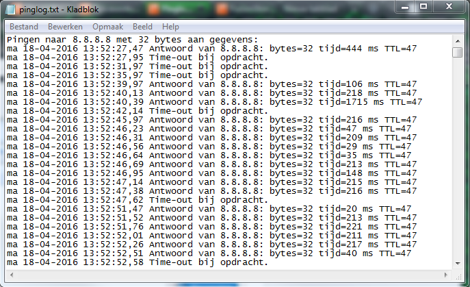 Pinglog with timestamp - Networking - Spiceworks Community