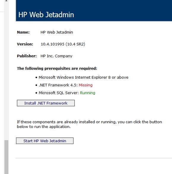 HP Web JetAdmin 10 won't launch on Windows 10 - Hardware & Infrastructure - Spiceworks Community