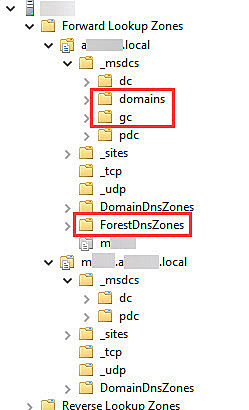 DNS forward lookup zones - need confirmation on what should exist under _msdcs - Networking ...