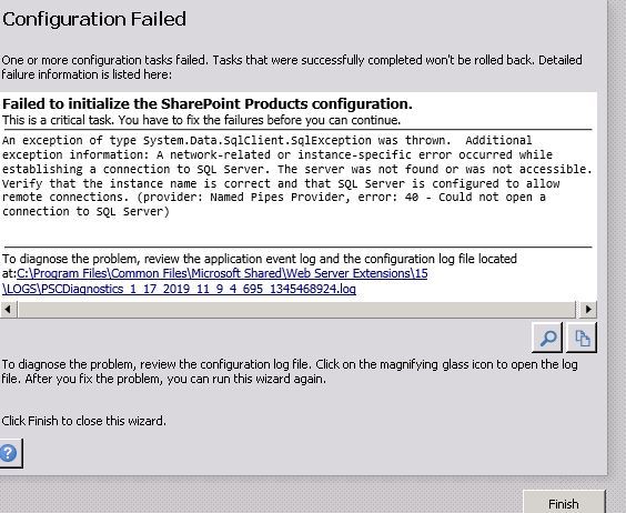 Microsoft Sharepoint 2013 product configuration wizard error - Software ...