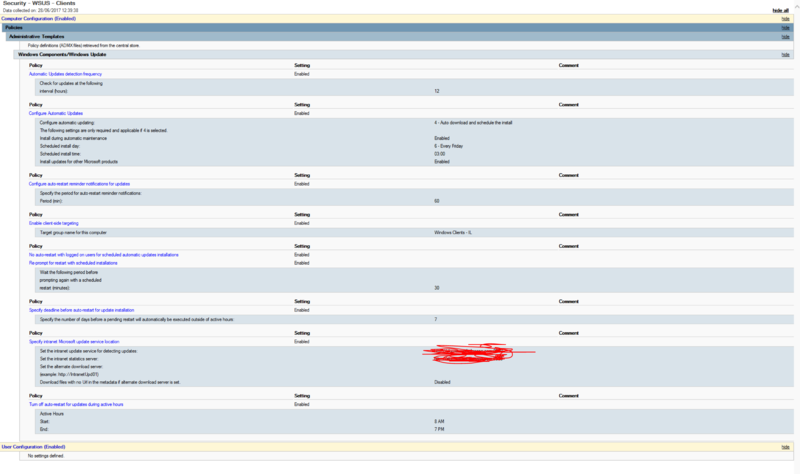 WSUS GPO settings help - Windows - Spiceworks Community